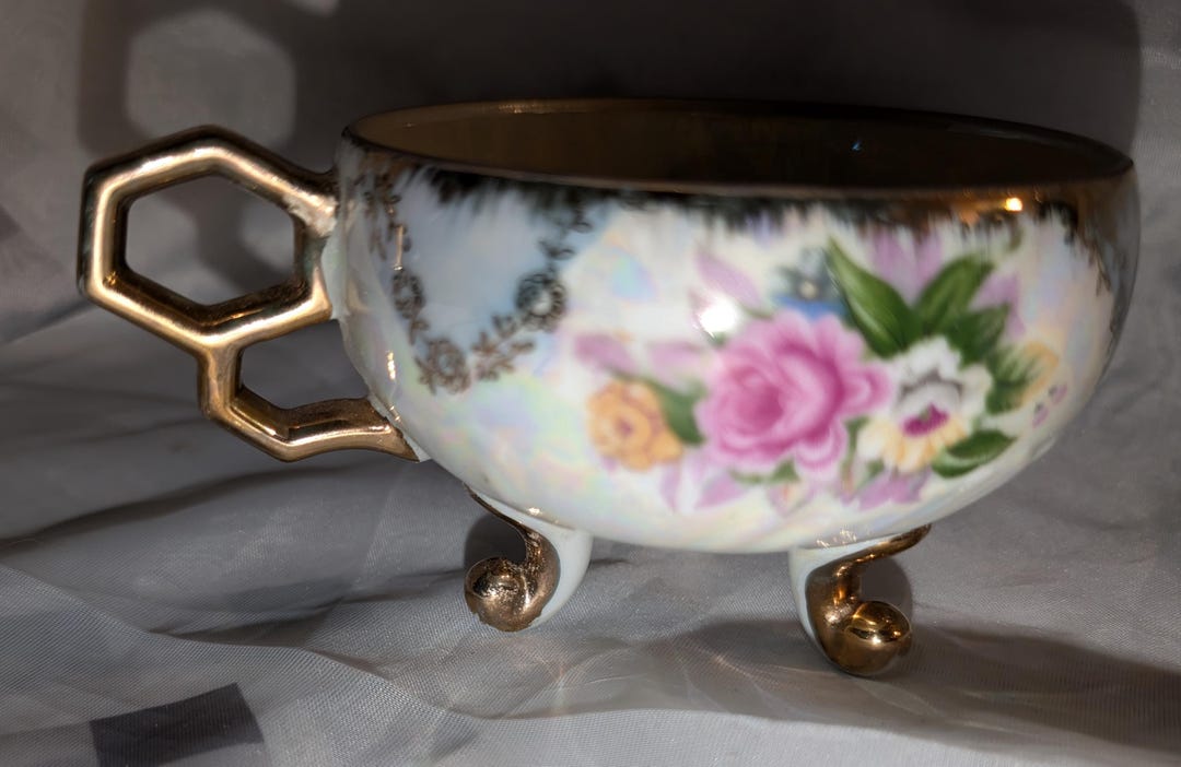 Vintage Shafford Handpainted Bone China Tea Cup - Etsy
