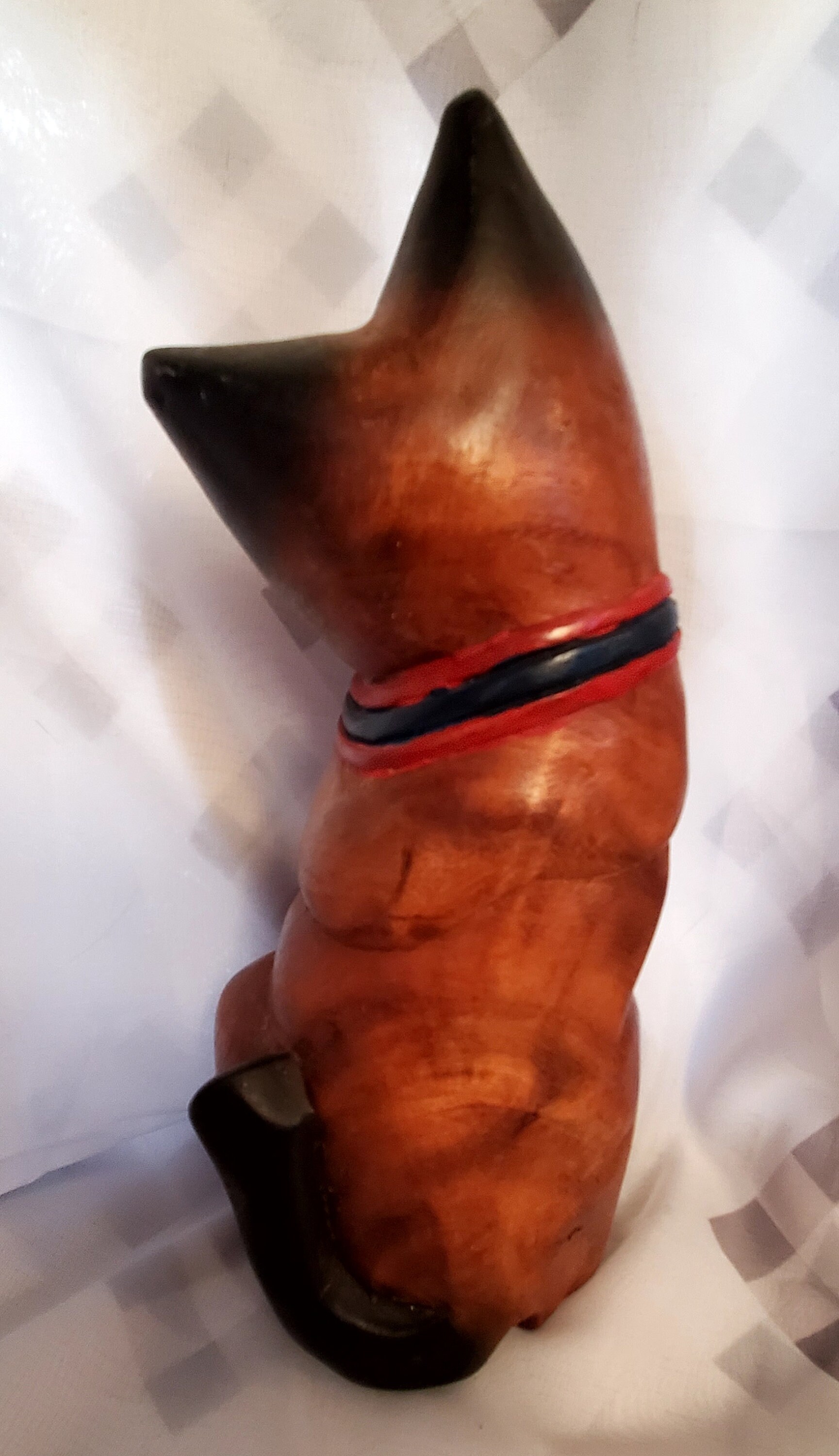 Vintage Carved Wood Cat Statue Folk Art Hand Painted Bow Tie - Etsy