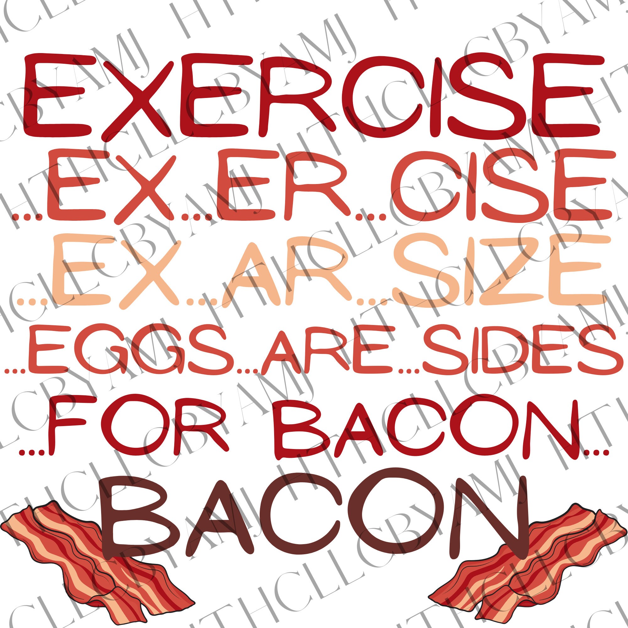 Exercise...bacon Svg Eggs and Bacon Svg - Etsy