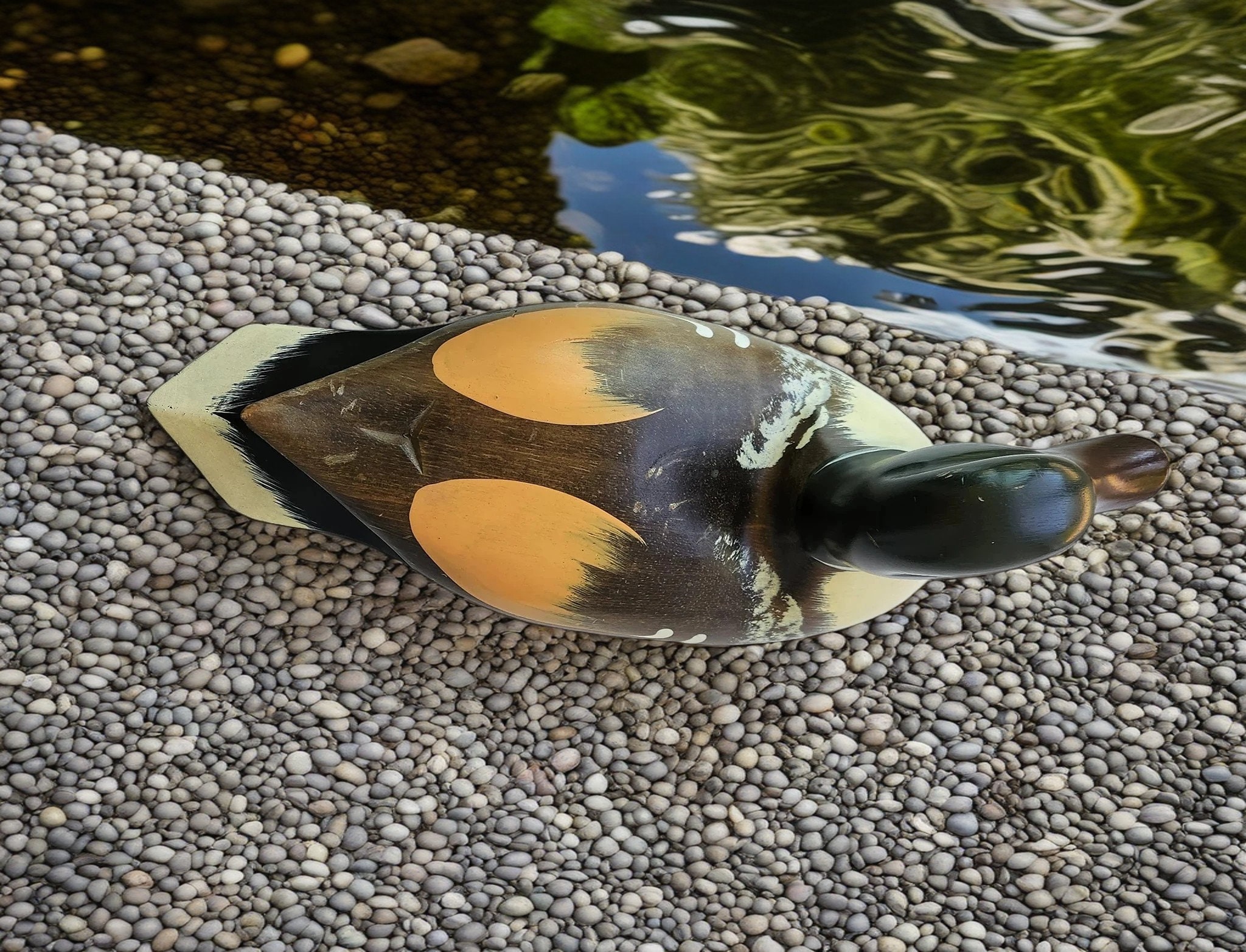 Vintage Large Hand Carved and Painted Wooden Mallard Duck Decoy ...