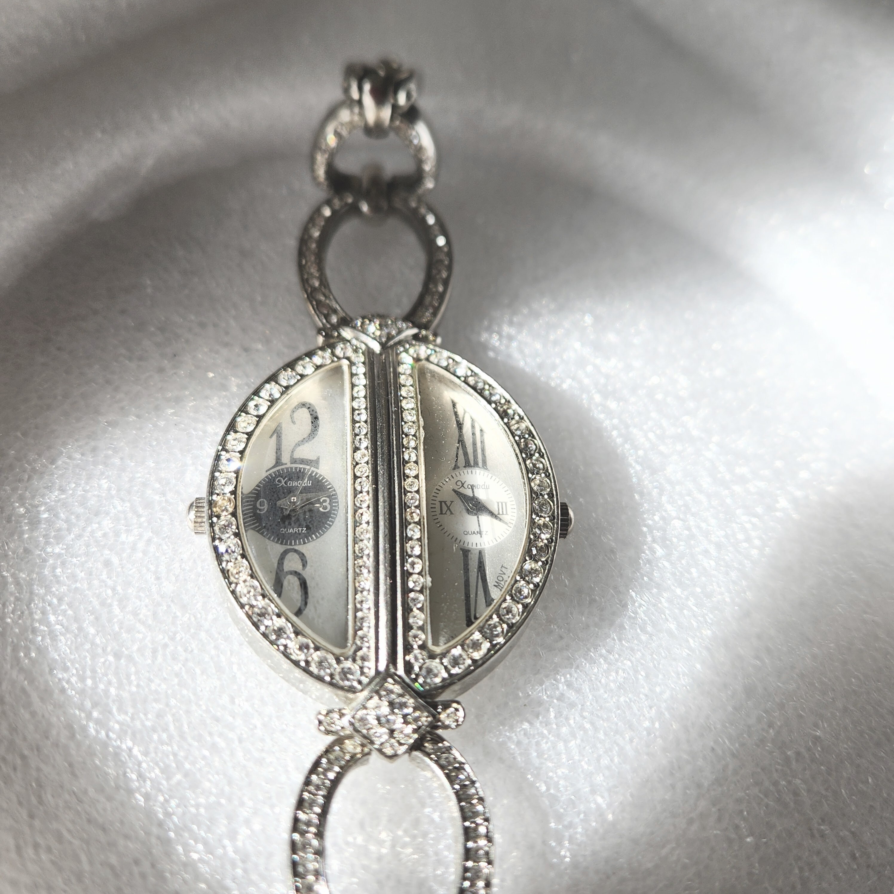 1990s Rare Limited Edition Double Roller Dial Watch Mineral Crystals ...