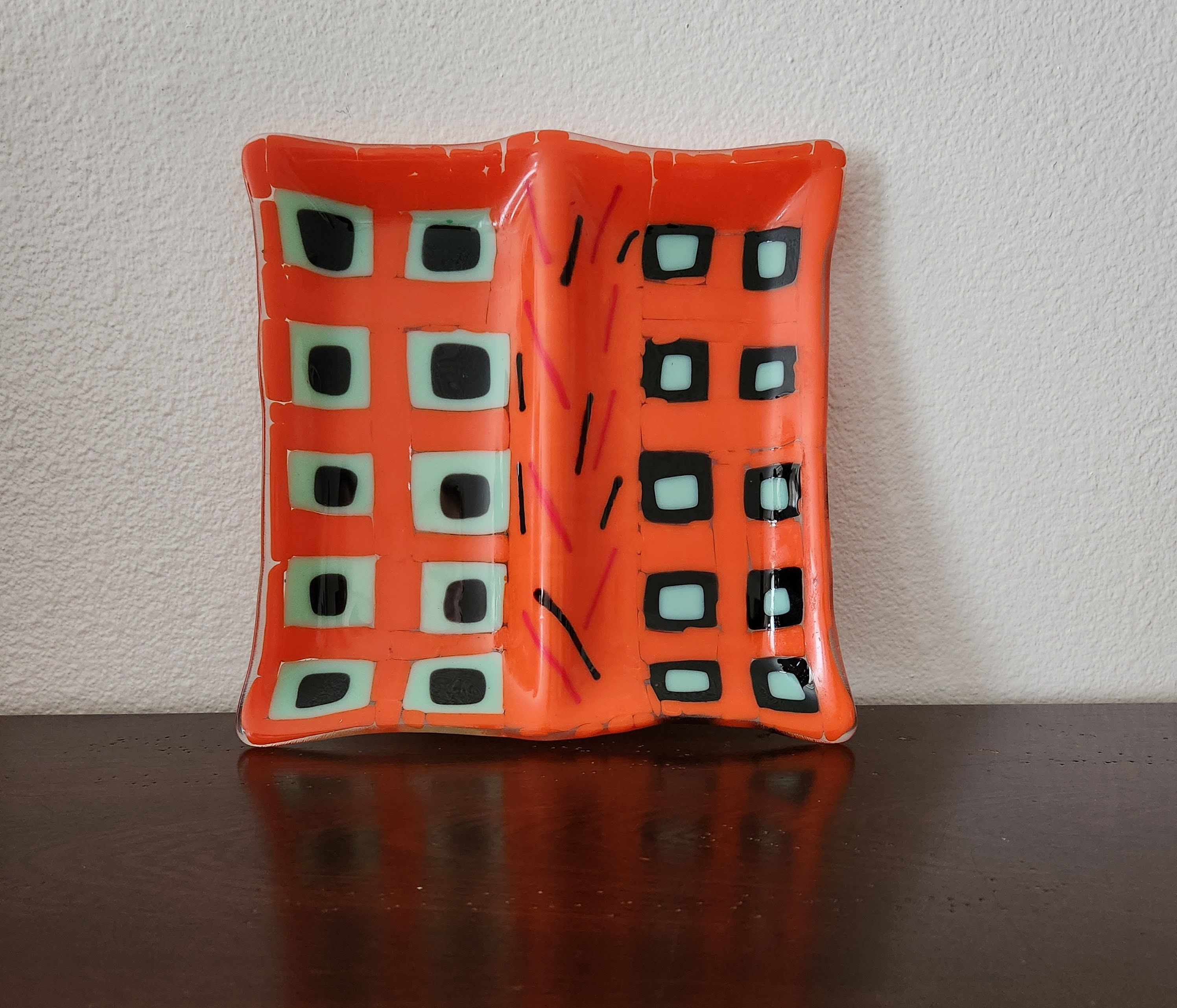 Mid-century Modern Atomic Style Retro Orange Black/white - Etsy