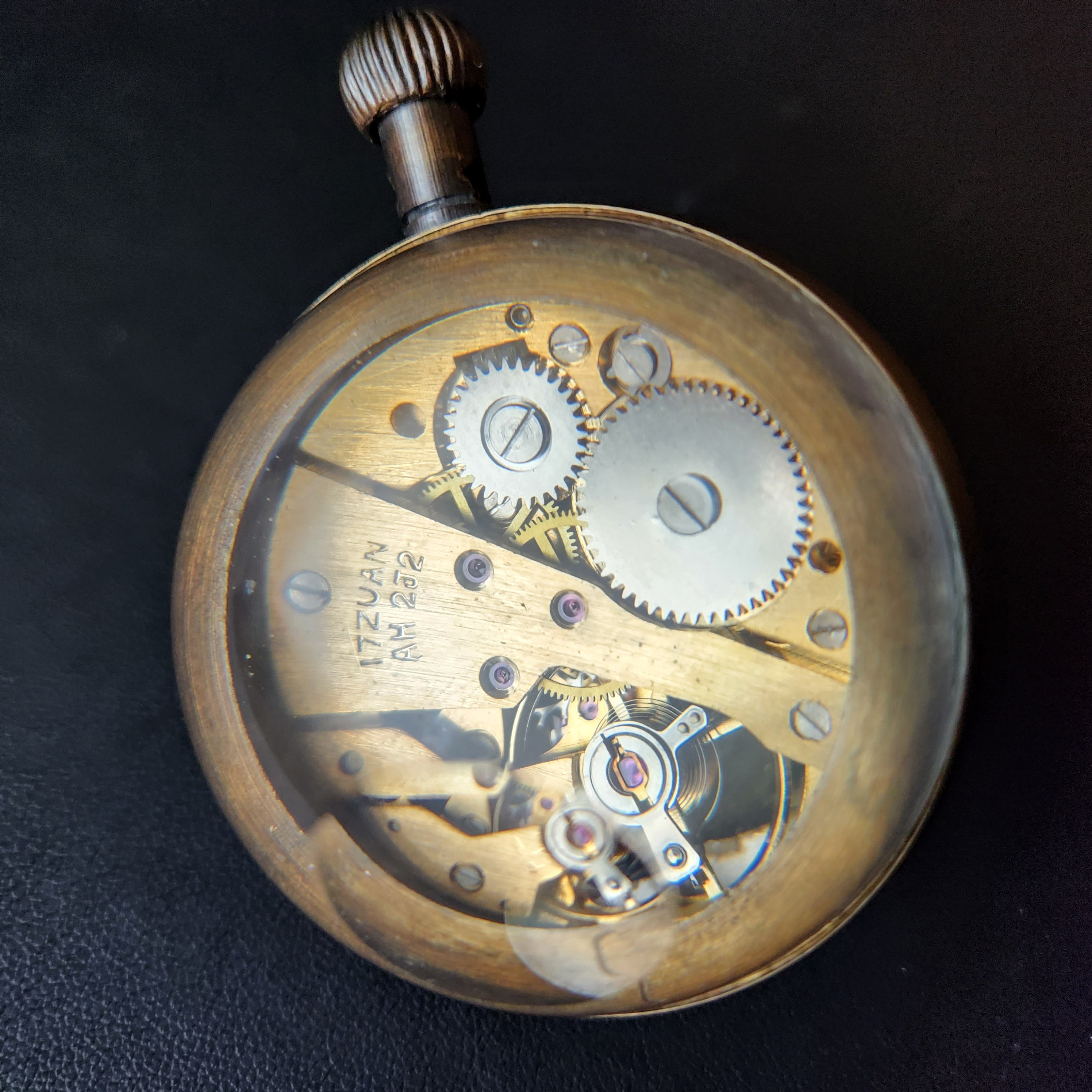 Vintage, Early 1980s. Rear Crystal Ball Clock/paperweight. Gold ...