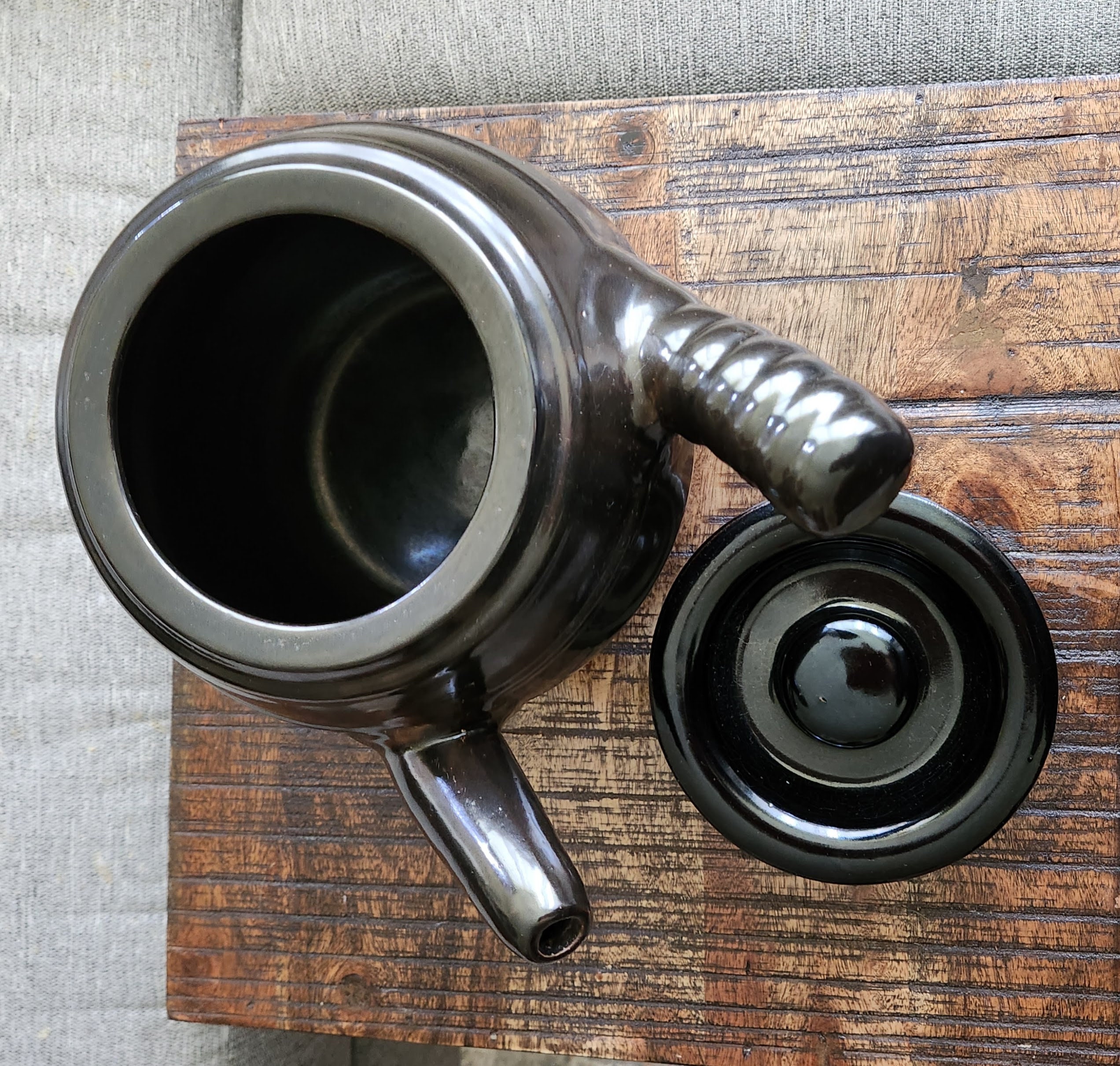 Japanese Ceremonial Teapot, Large Teapot, Ceramic Teapot, Side Roll-tip ...