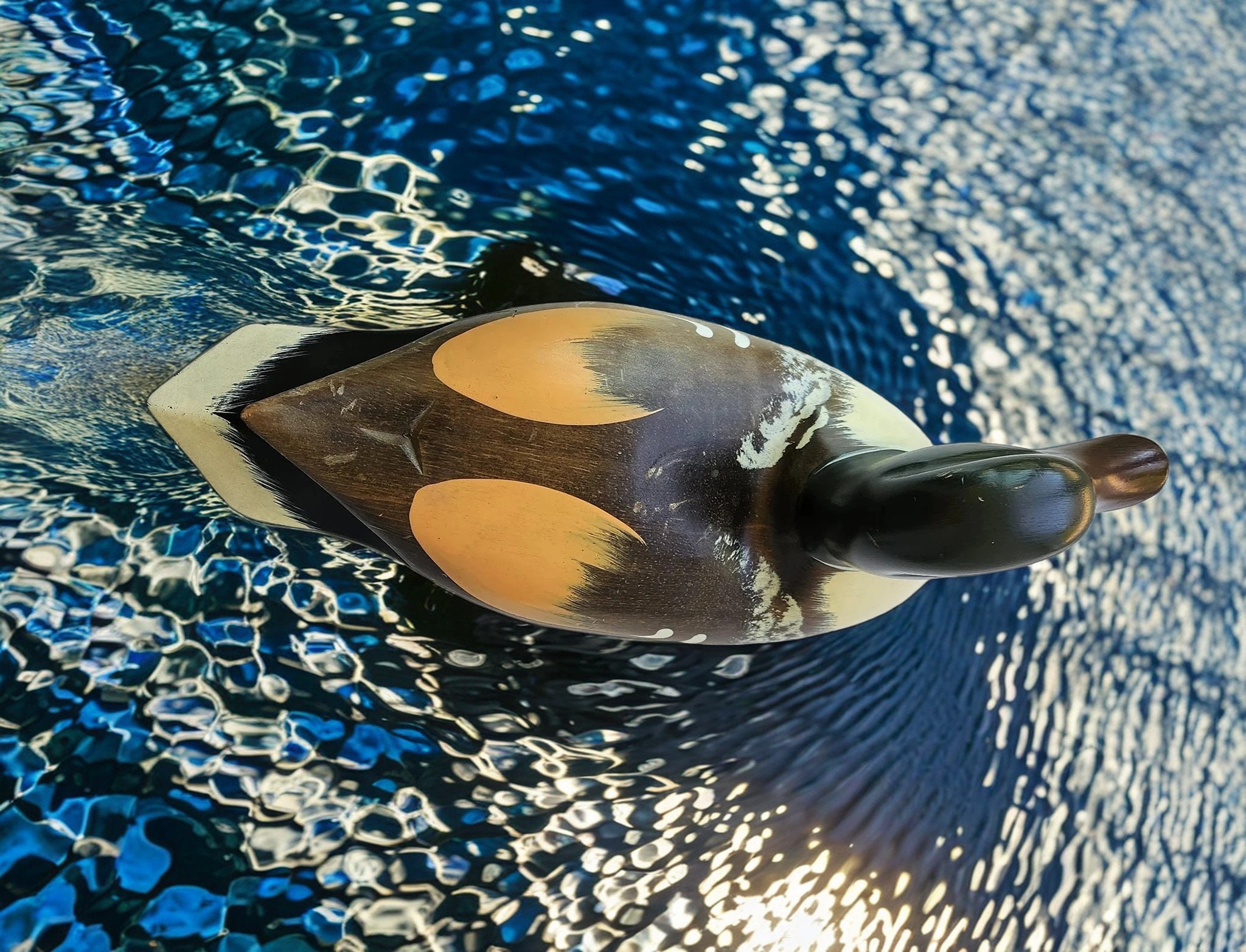 Vintage Large Hand Carved and Painted Wooden Mallard Duck Decoy ...