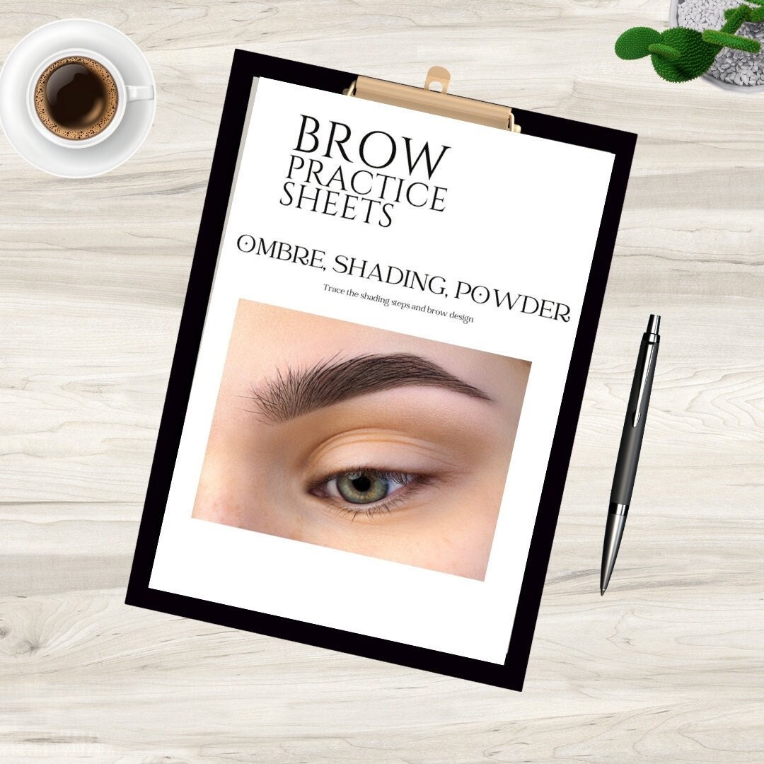 Brow Practice Sheets - Etsy