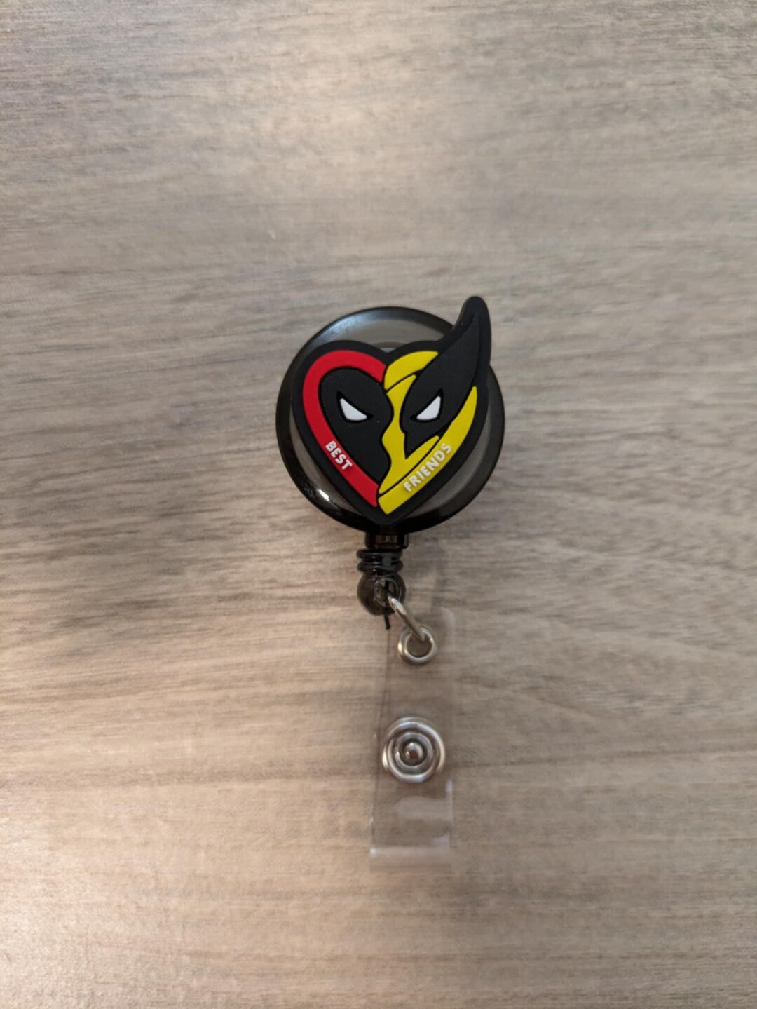 Best Friends Heart Deadpool & Wolverine Badge Reel - Etsy