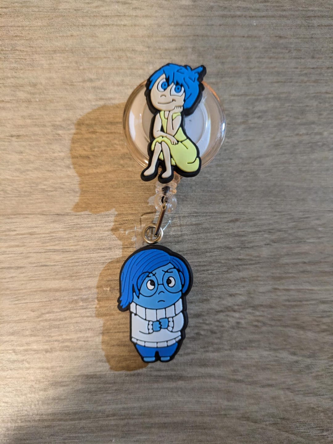 Inside Out Deluxe Happiness and Sadness Badge Reel - Etsy