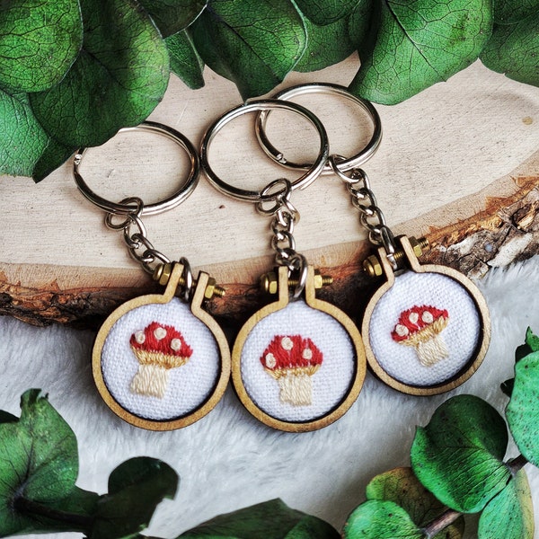 Mushroom Keychain - Etsy