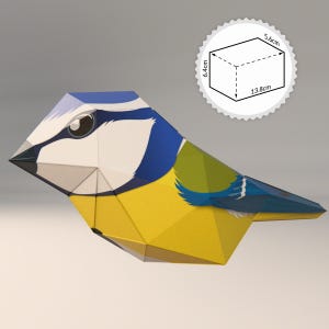 Mésange Bleue - DIY Papercraft - Etsy