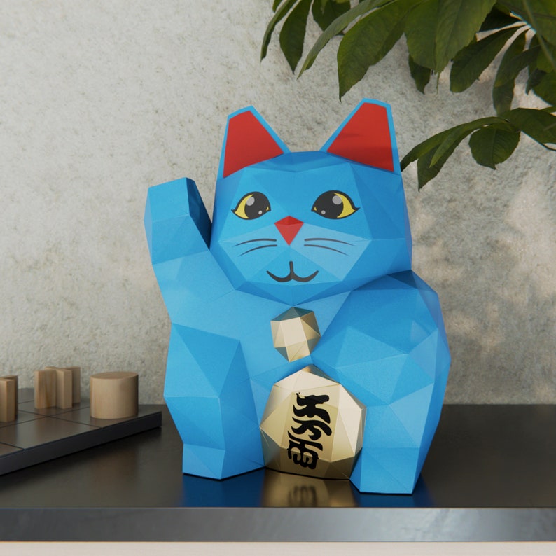 Maneki Neko - DIY Papercraft - Etsy