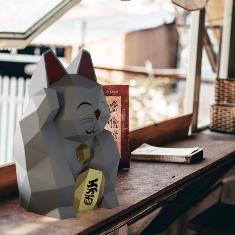 Maneki Neko - DIY Papercraft - Etsy