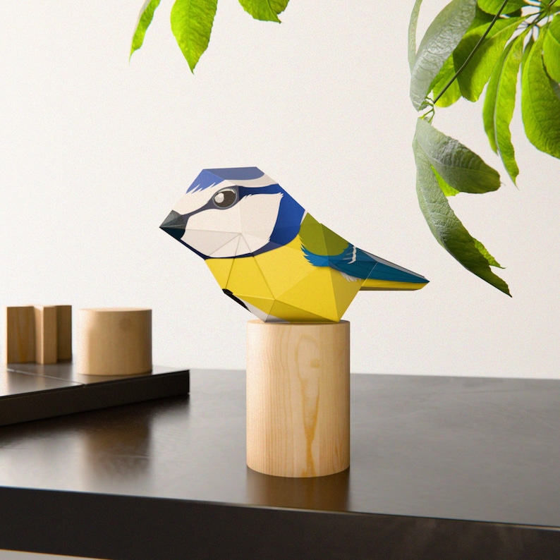 Mésange Bleue - DIY Papercraft - Etsy