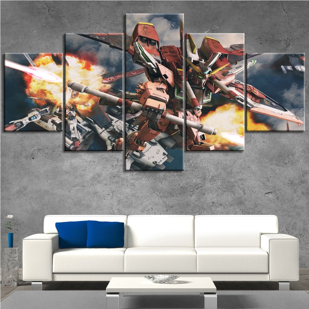 GUNDAM Poster Canvas 5 Pieces Wall Art Wall Decor Birthday - Etsy
