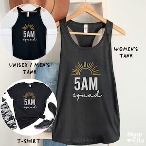 5am Workout Squad Tank Top 5 Am Crew Fitness Morning Gym Tank for Women ...