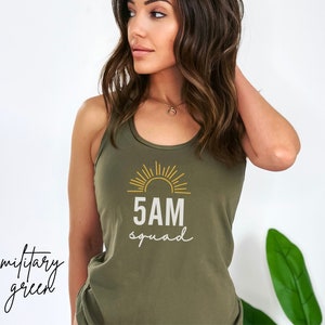 5am Workout Squad Tank Top 5 Am Crew Running Shirt Funny Group T-shirt ...