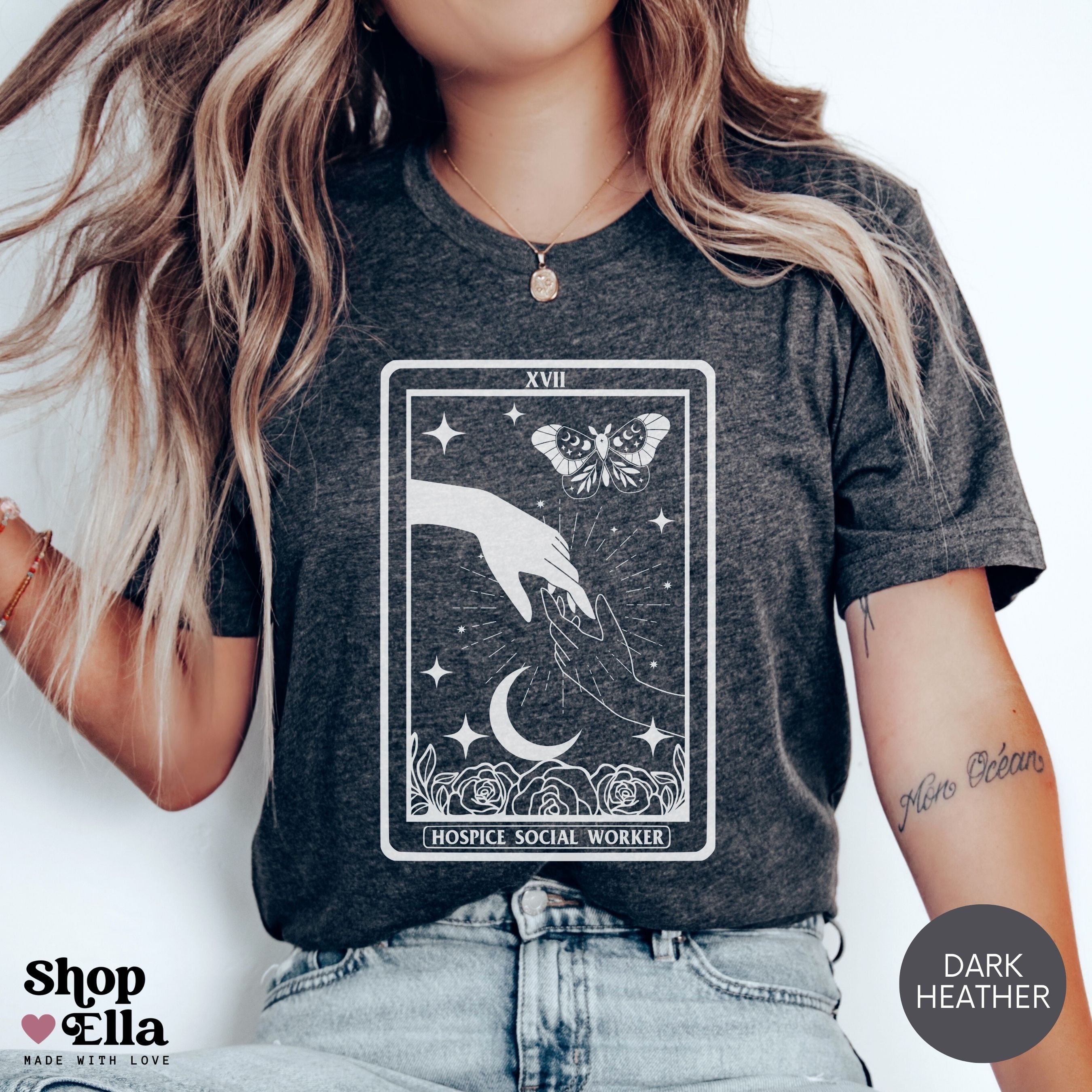 Hospice Social Worker Shirt Tarot Card for Palliative Care Caseworker ...