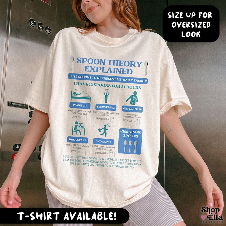 Spoonie Sweatshirt Spoon Theory Explained Shirt Spoonie Gift Chronic ...