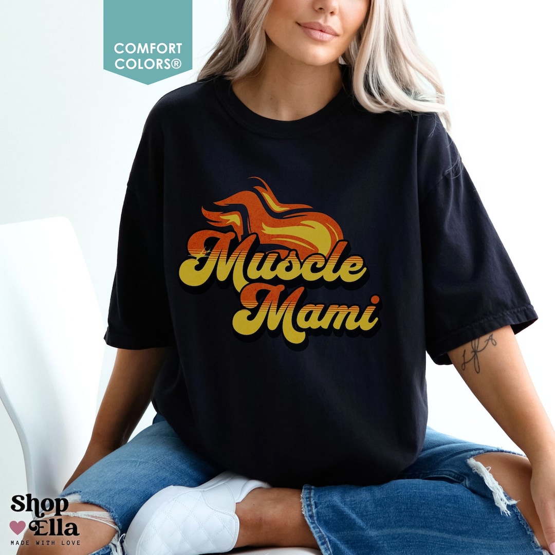 Muscle Mami Shirt Retro Muscle Mommy Gym Pump Cover T Shirt Fitness ...