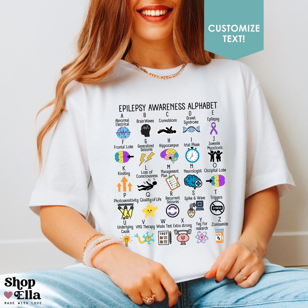 Epilepsy Awareness Shirt Seizure Disorder Fighter T-shirt Purple Ribbon ...