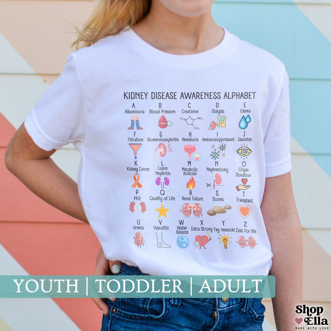 Youth Kidney Disease Awareness Shirt Kids Custom Pediatric CKD Support ...