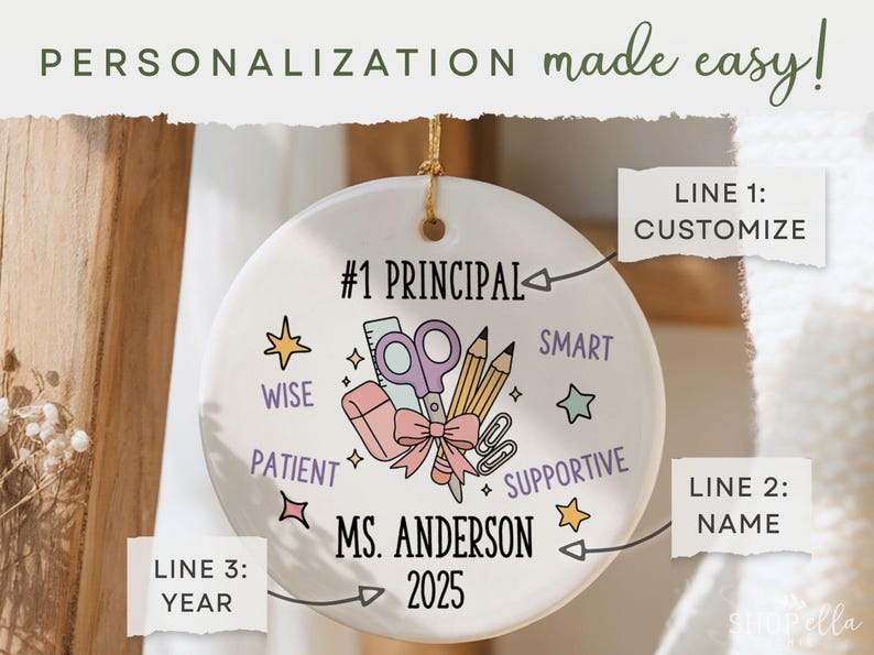 Personalized Principal Ornament Custom School Principal Appreciation ...
