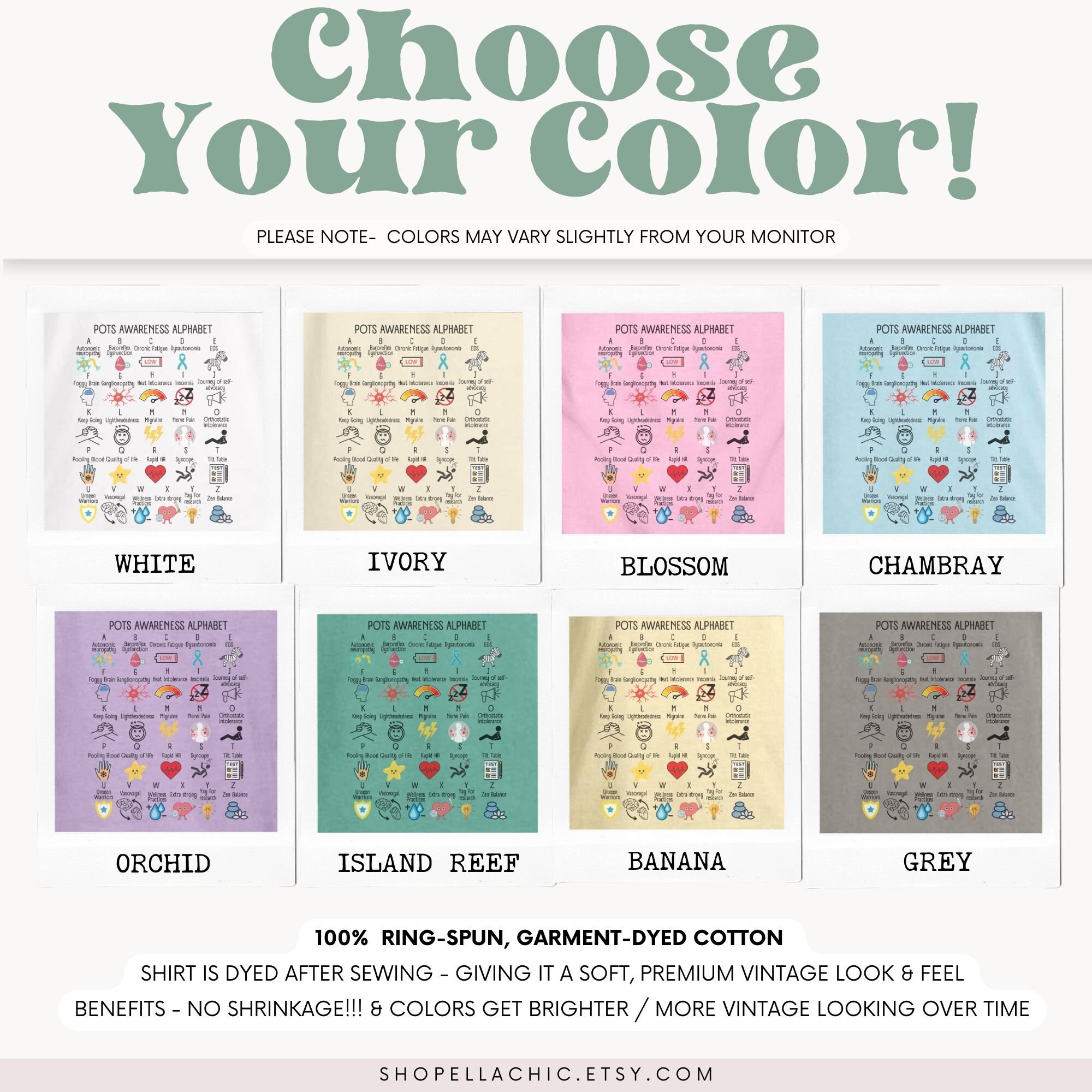 POTS Syndrome Awareness Shirt Comfort Colors Postural - Etsy