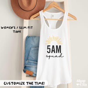 5am Workout Squad Tank Top 5 Am Crew Fitness Morning Gym Tank for Women ...