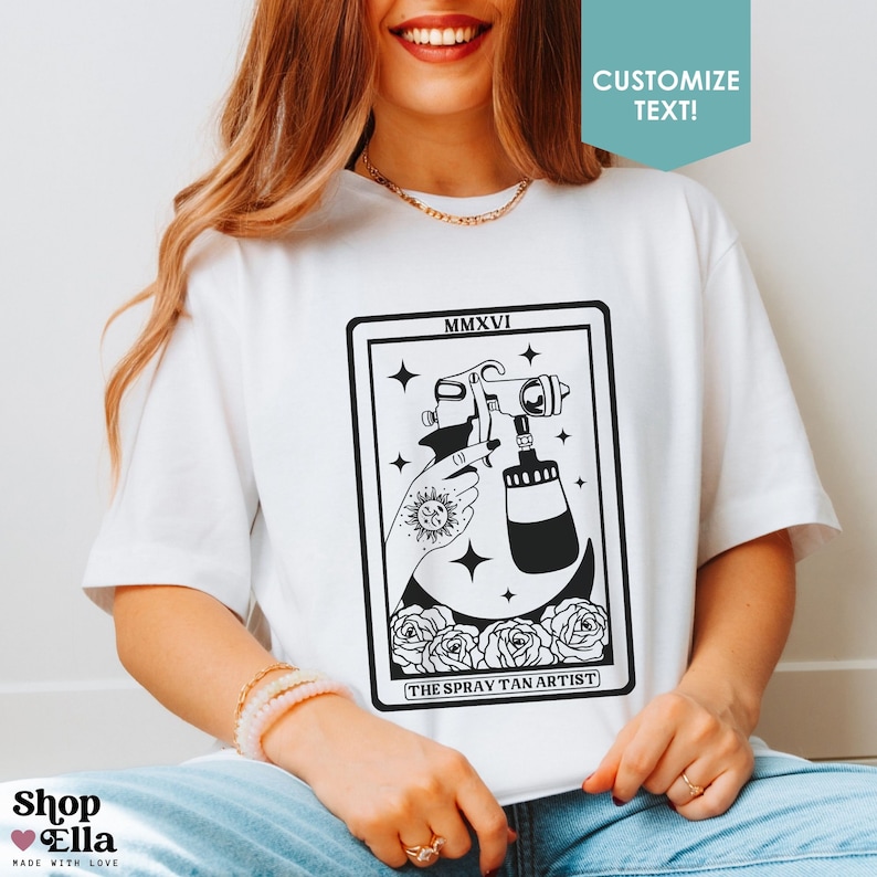 Spray Tan Artist Shirt Personalized Tanning Salon Owner Apparel Sunless ...