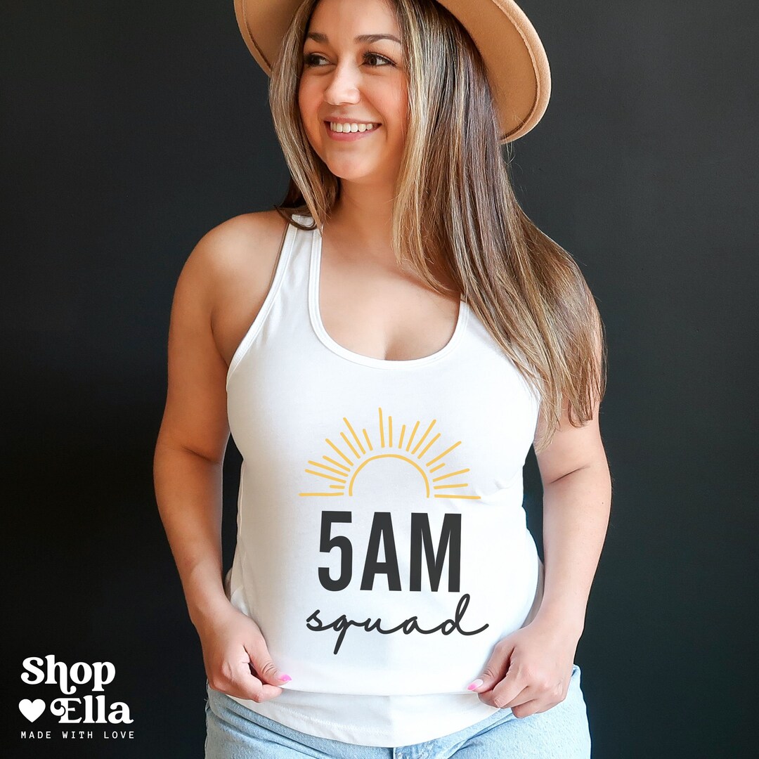 5am Workout Squad Tank Top 5 Am Crew Running Shirt Funny Group T-shirt ...