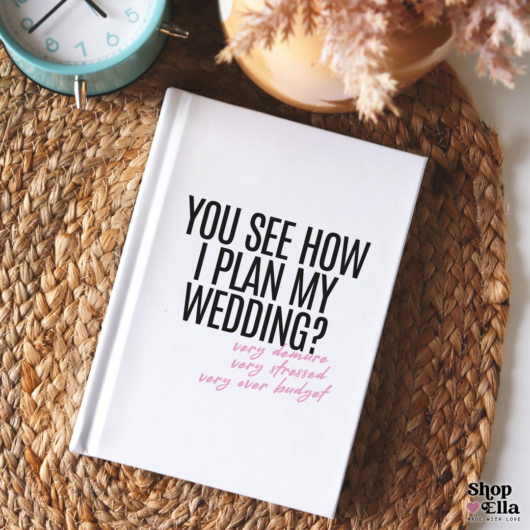 Very Mindful Wedding Journal Hardcover Notebook Funny Engagement ...