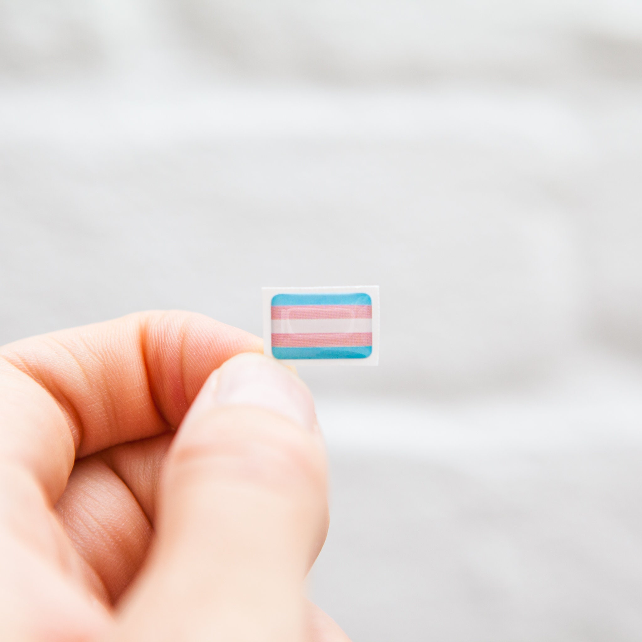Transgender Flag Sticker for Your Name Badge Tiny 3D Dome - Etsy Australia