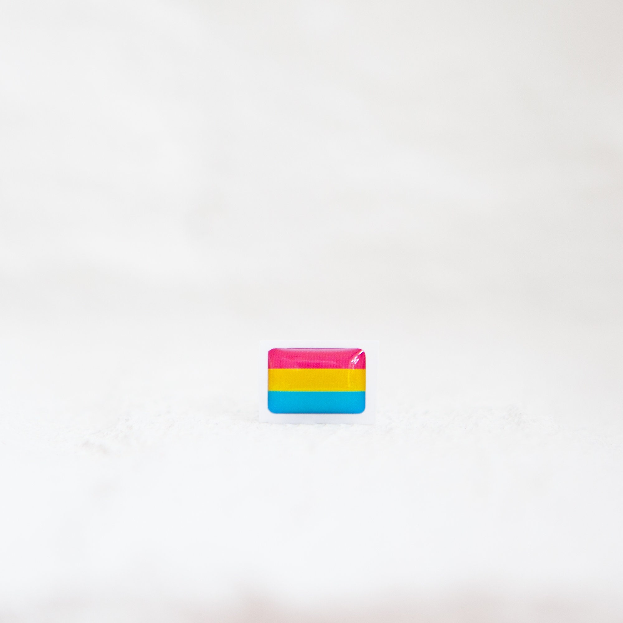 Pan pansexual Flag Sticker for Your Name Badge Tiny 3D - Etsy