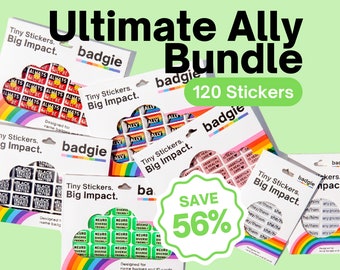 Pride Intersex Rainbow Flag Sticker for Your Name Badge Tiny 3D Dome ...