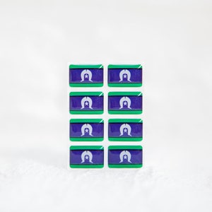 Torres Strait Island Flag Sticker for Your Name Badge Tiny 3D Dome ...