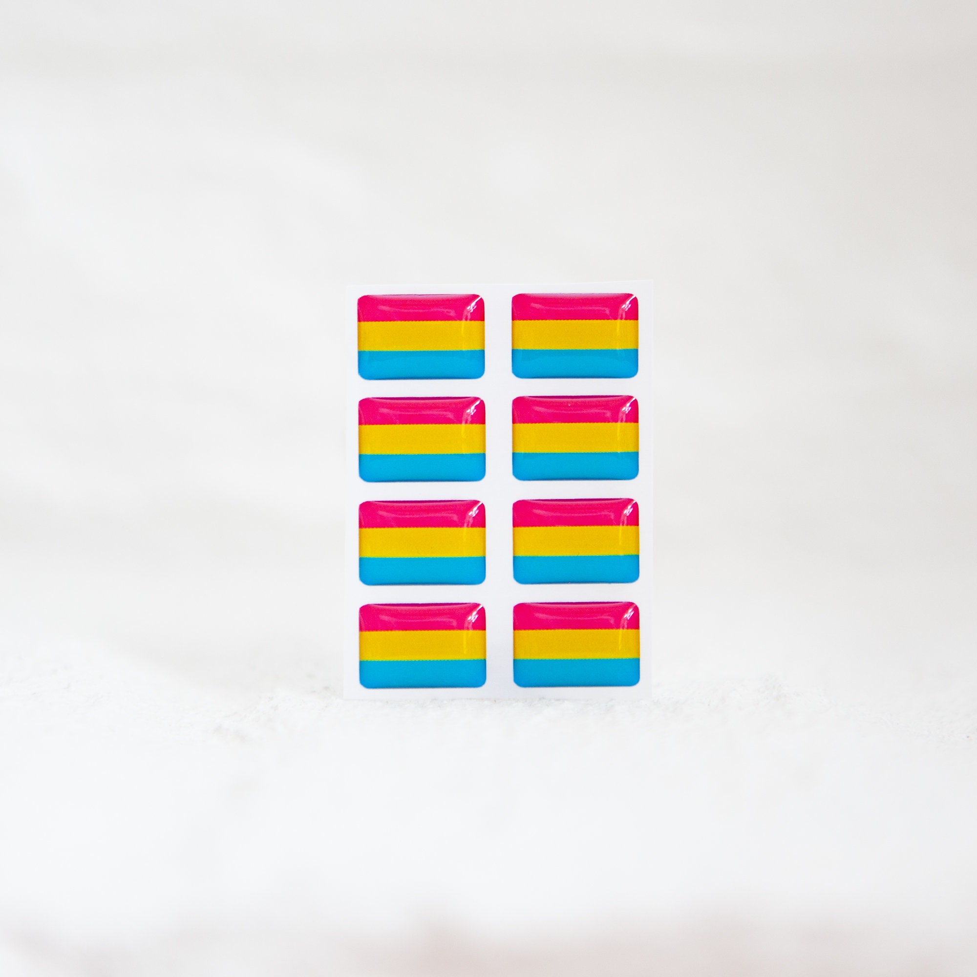Pan pansexual Flag Sticker for Your Name Badge Tiny 3D - Etsy