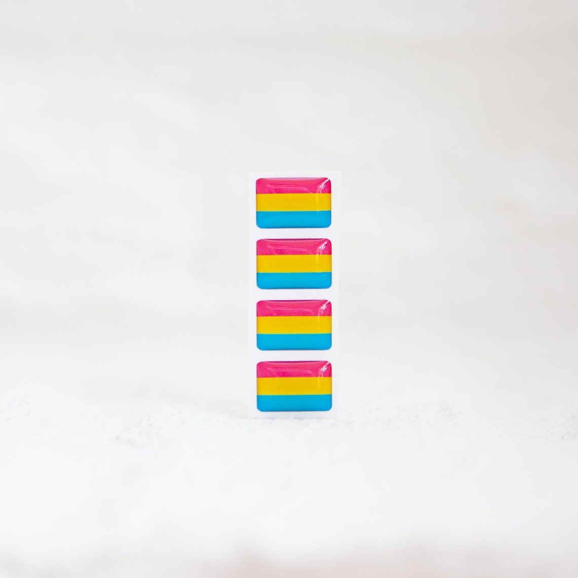 Pan pansexual Flag Sticker for Your Name Badge Tiny 3D - Etsy
