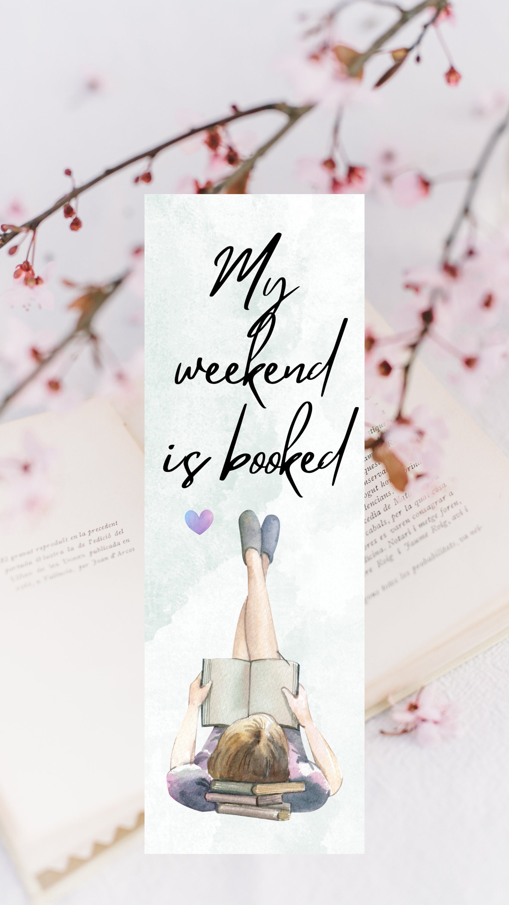 Printable Minimalistic Bookmarks for Women Gift for Booklovers - Etsy