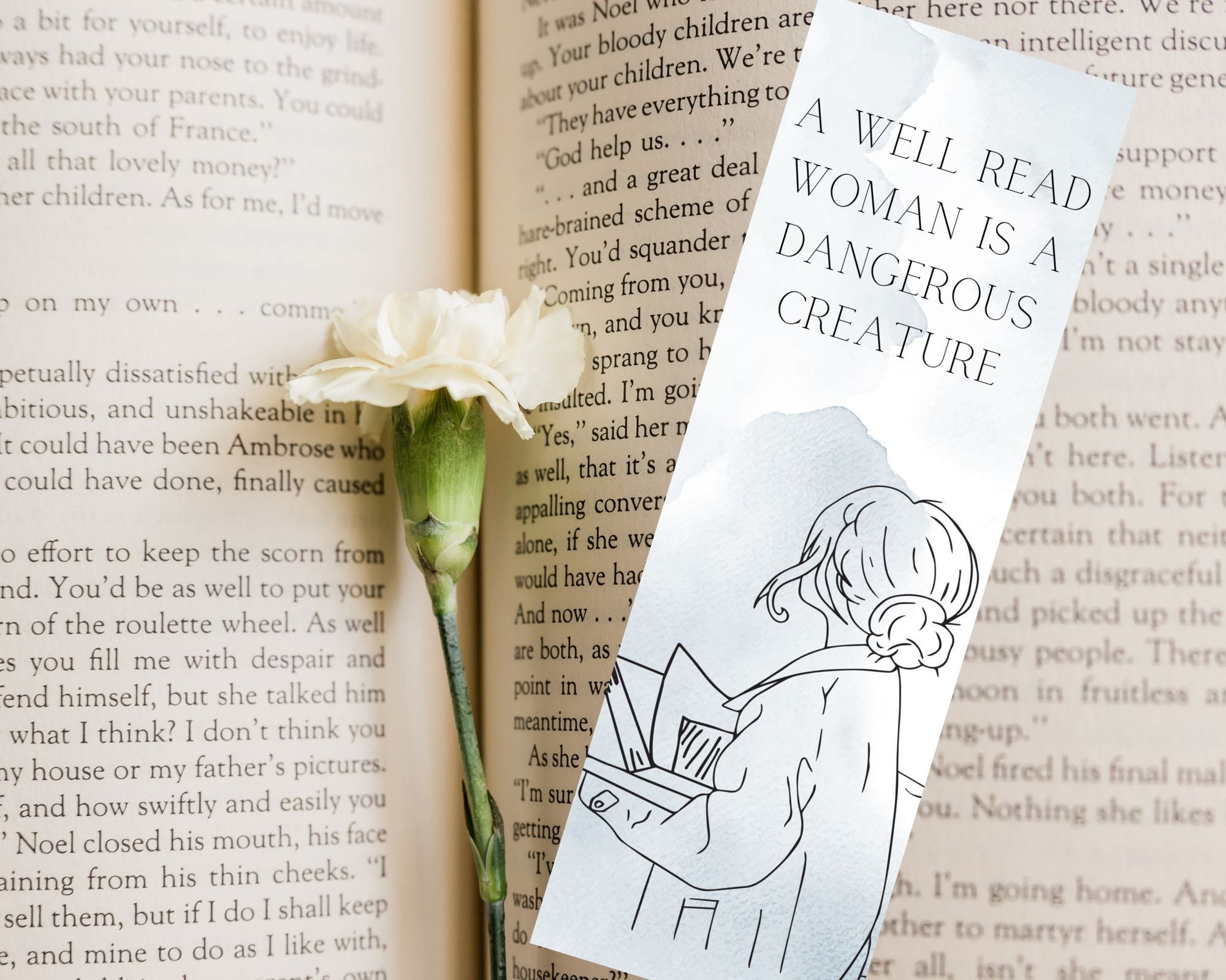 Printable Minimalistic Bookmarks for Women Gift for Booklovers Pastel ...