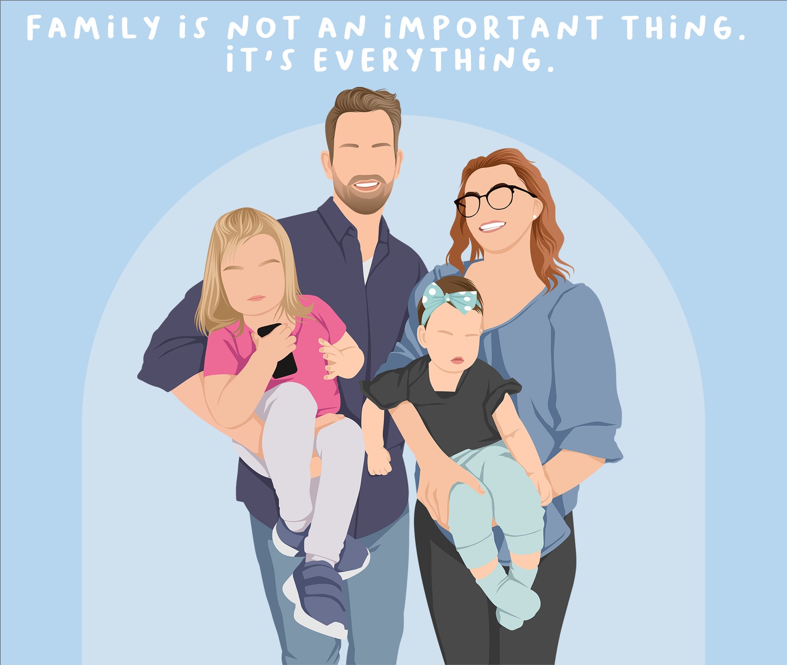 Faceless Minimal Cartoon Portrait | Personalized Portraits | Gifts for ...