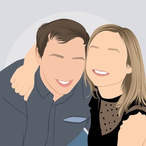 Faceless Minimal Cartoon Portrait | Personalized Portraits | Gifts for ...