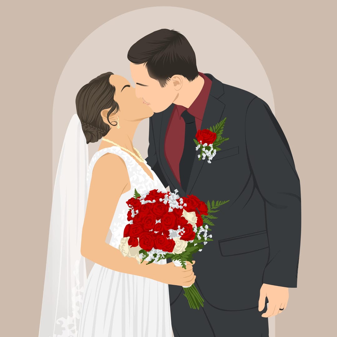 Faceless Minimal Portrait | Custom Photo Illustration | Personalized ...