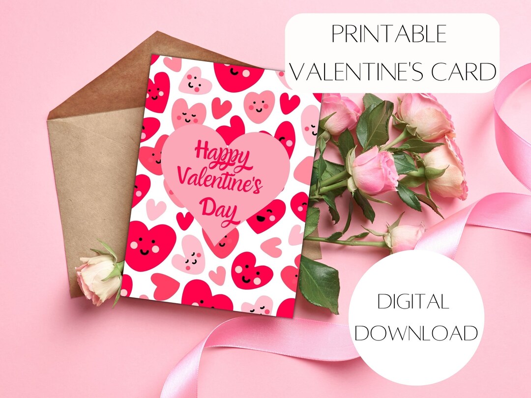 Printable Valentine's Card Printable Greeting Card Love - Etsy
