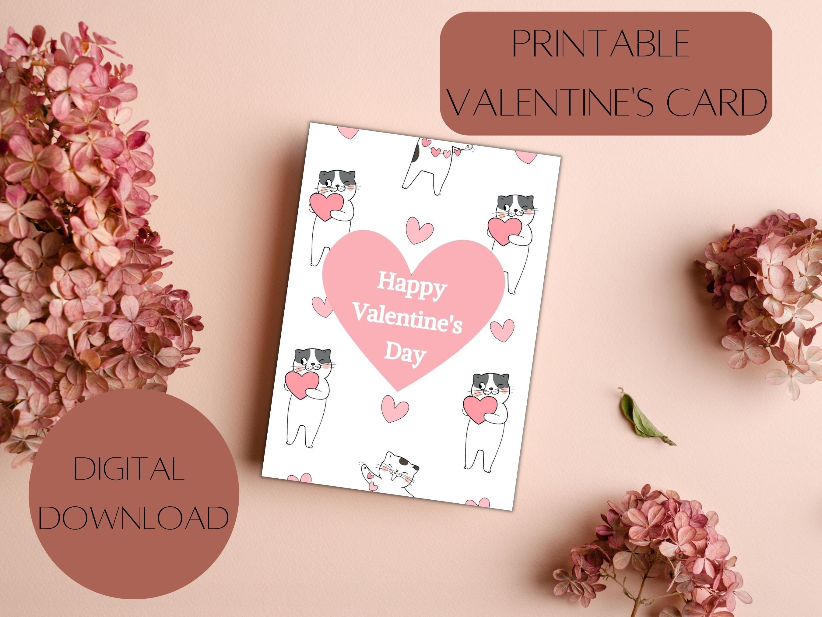 Printable Valentine's Card, Printable Greeting Card, Love Card, Digital ...