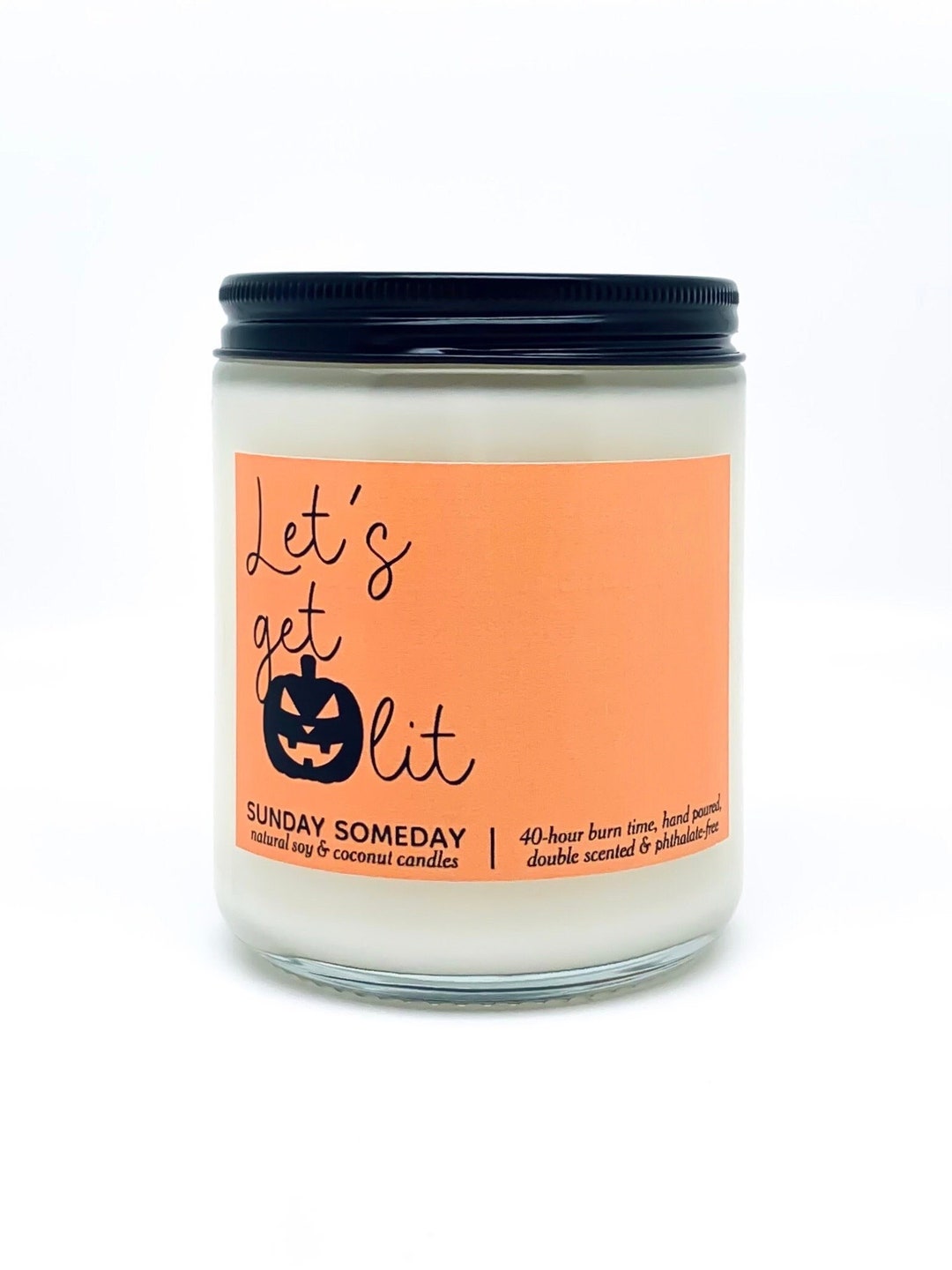 Let's Get Lit Candle 40 Fall Scents Halloween Jack-o'lantern Candle ...