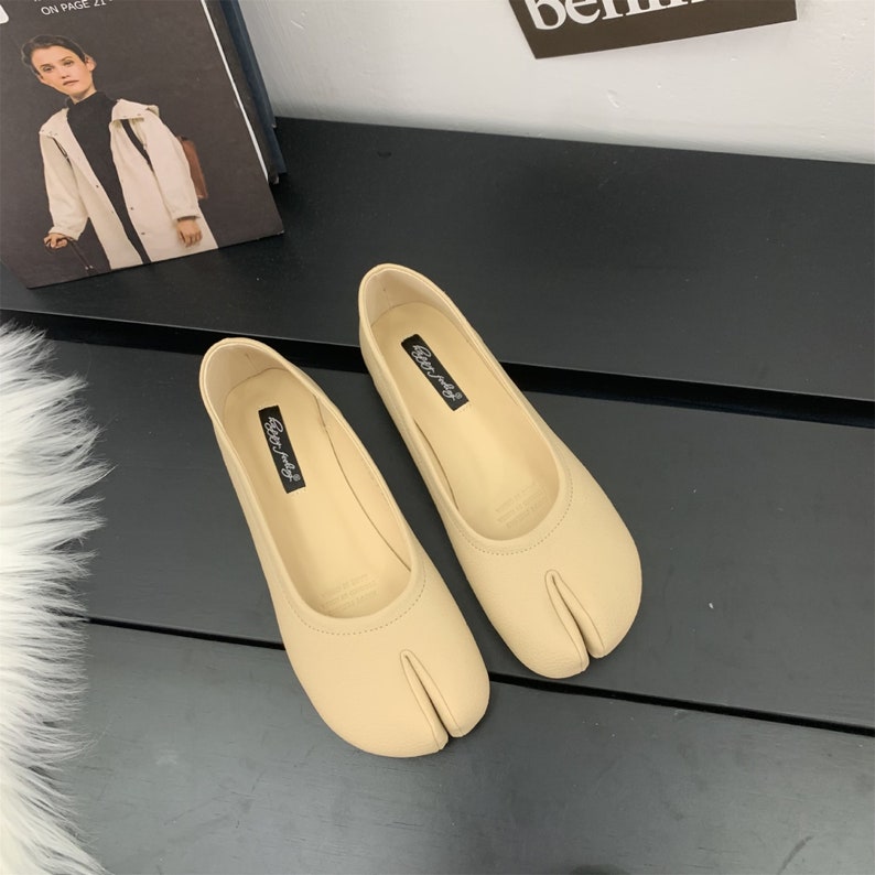 Tabi Split-toe Mary Jane Flats Split Toe Mule Women Retro - Etsy