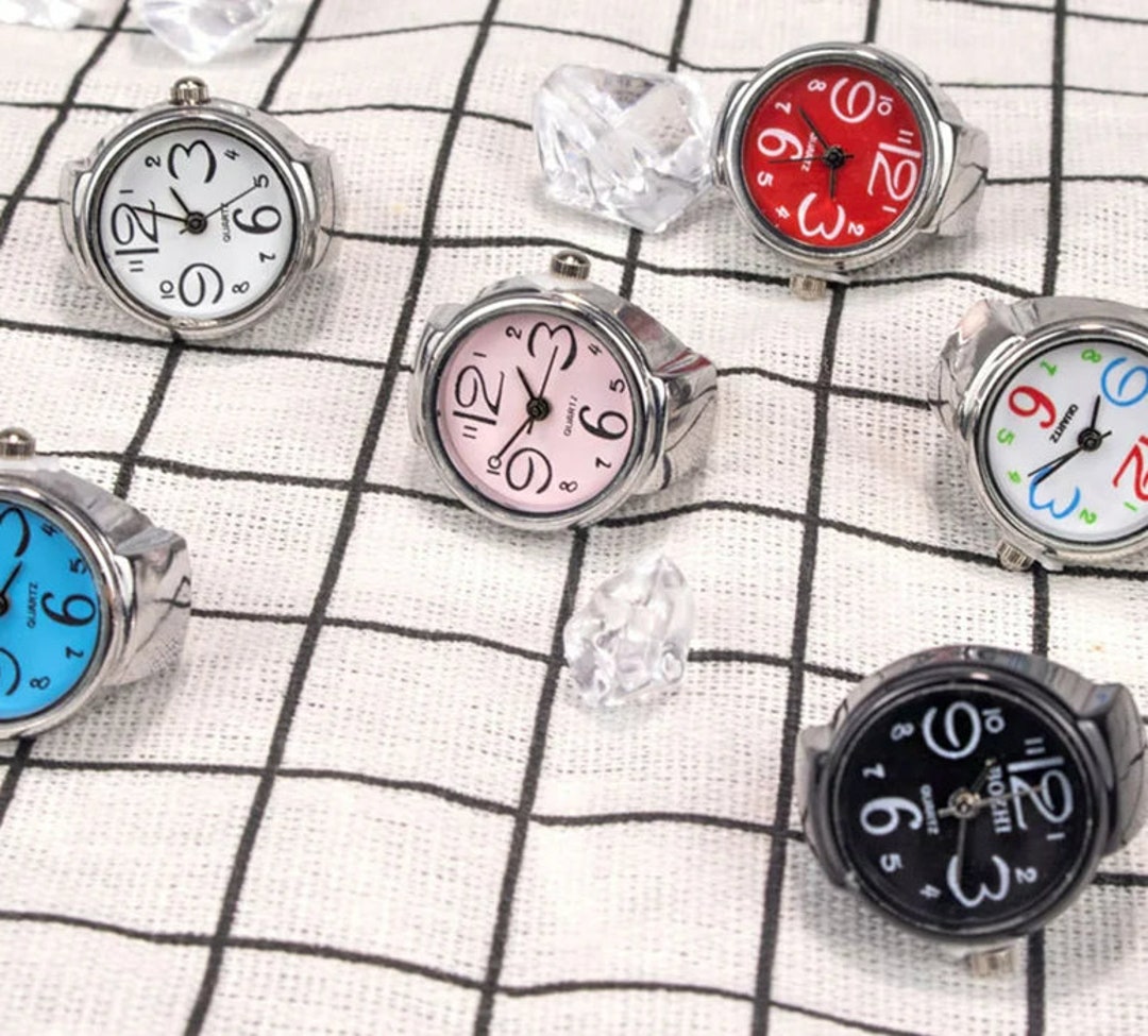 Steampunk Ring90's Hip Hop Sliver Mini Ring Watch Digital - Etsy