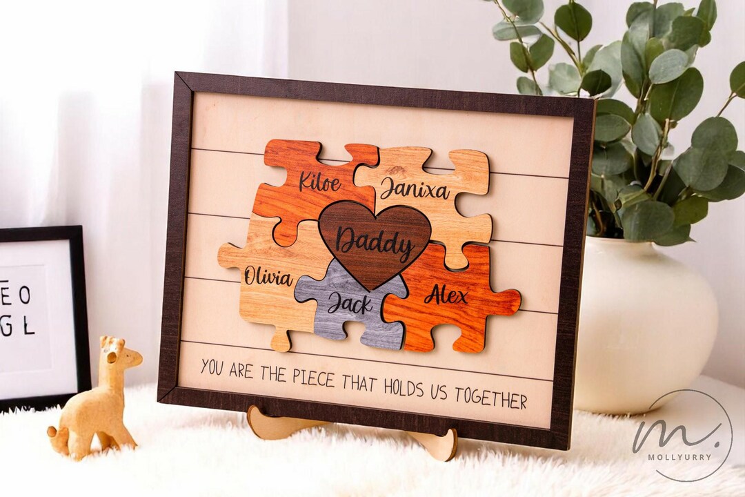 Personalized Dad Puzzle Sign With Heart, You Are the Piece That Holds ...