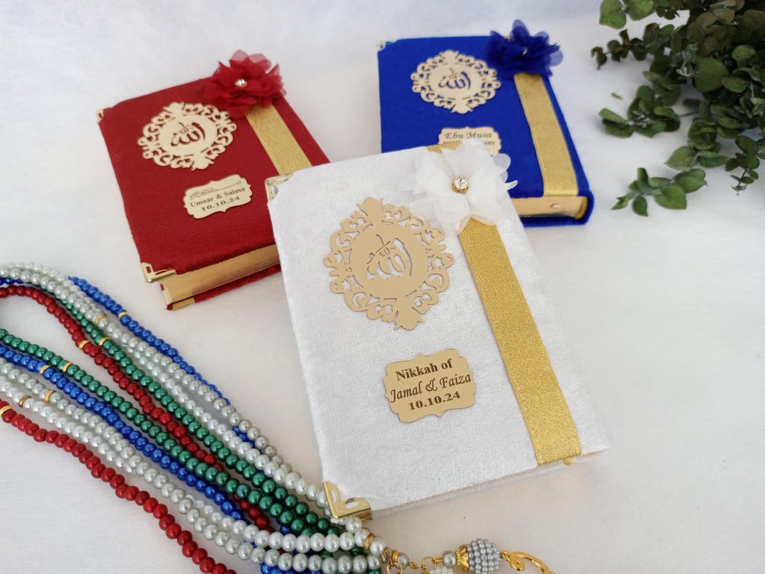 Personalized Velvet Quran Gift Set | Islamic Wedding Favors - Etsy