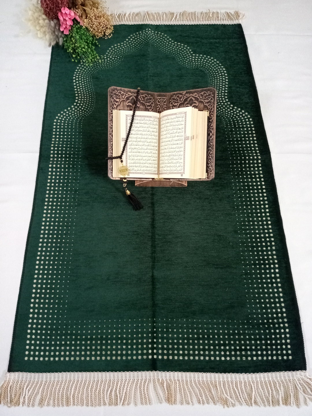 Personalized Prayer Mat Yassen Quran Gift Set Muslim Gift for Him Eid ...